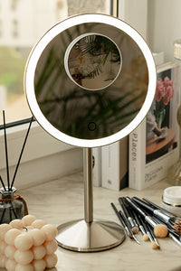 Ilios Lighting Magnified 10x Compact Mirror & Purse Mirror for Makeup