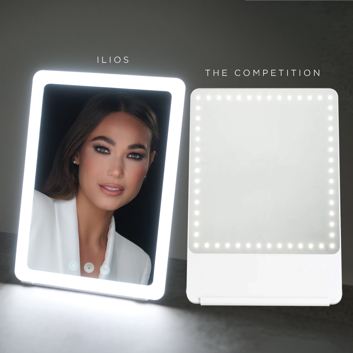 Ilios Lighting Slim LED Makeup Mirror