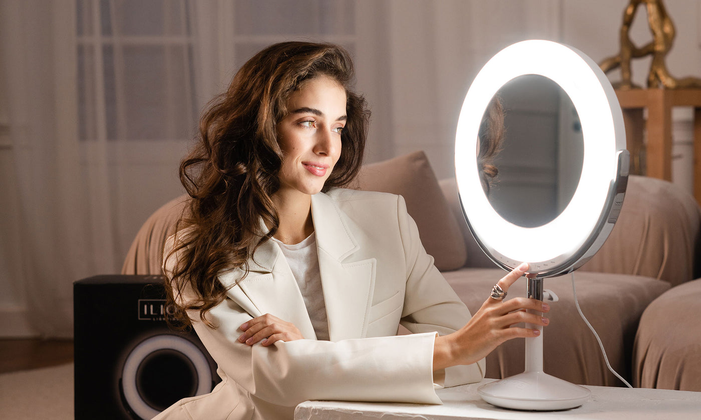 Ilios Lighting | All-in-One Ring Light and Makeup Mirrors