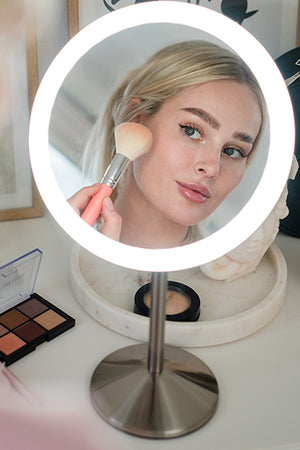 Ilios Lighting Cordless Battery LED Rechargeable Vanity Makeup Mirror