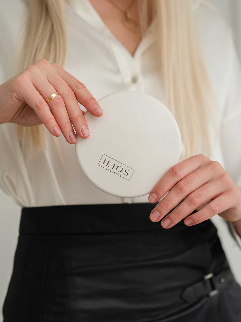 Ilios Lighting Cordless Battery LED Rechargeable Vanity Makeup Mirror