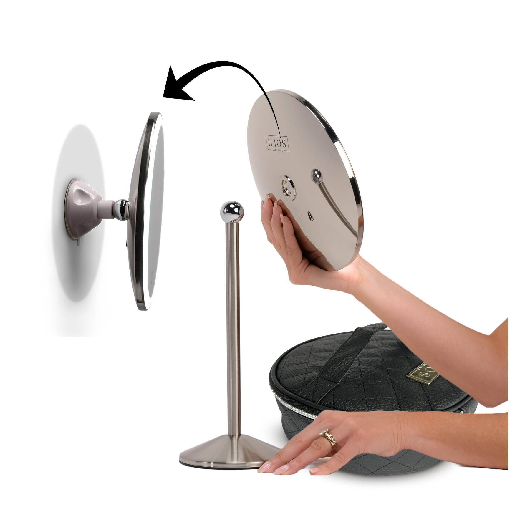 Ilios Lighting | All-in-One Ring Light and Makeup Mirrors