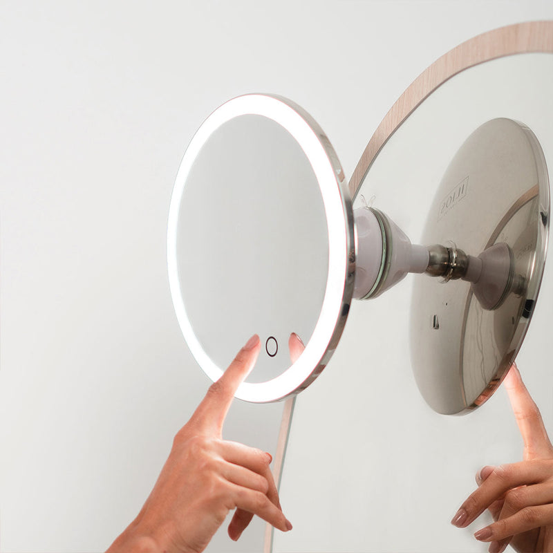 Ilios Lighting Cordless Battery LED Rechargeable Vanity Makeup Mirror
